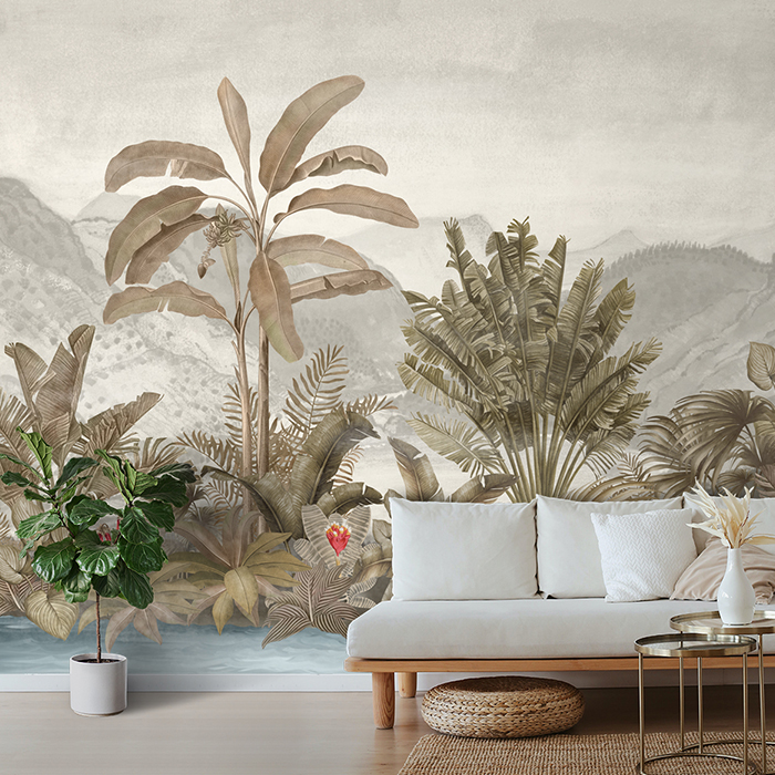 Vintage Tropical Foliage Wallpaper | Life n colors | The House Of Things